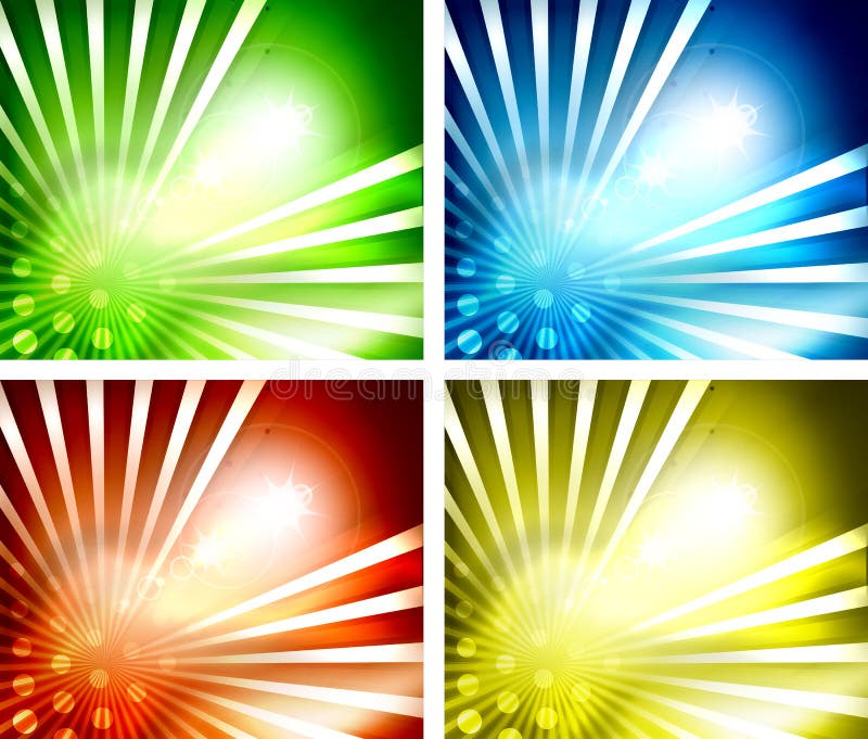 Set of Shiny Vector Backgrounds Stock Vector - Illustration of light ...