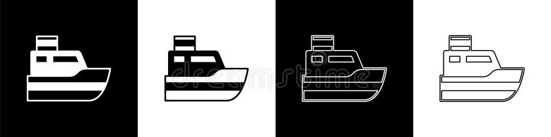 Set Ship Line Path of Ship Sea Route with Start Point GPS and Black ...