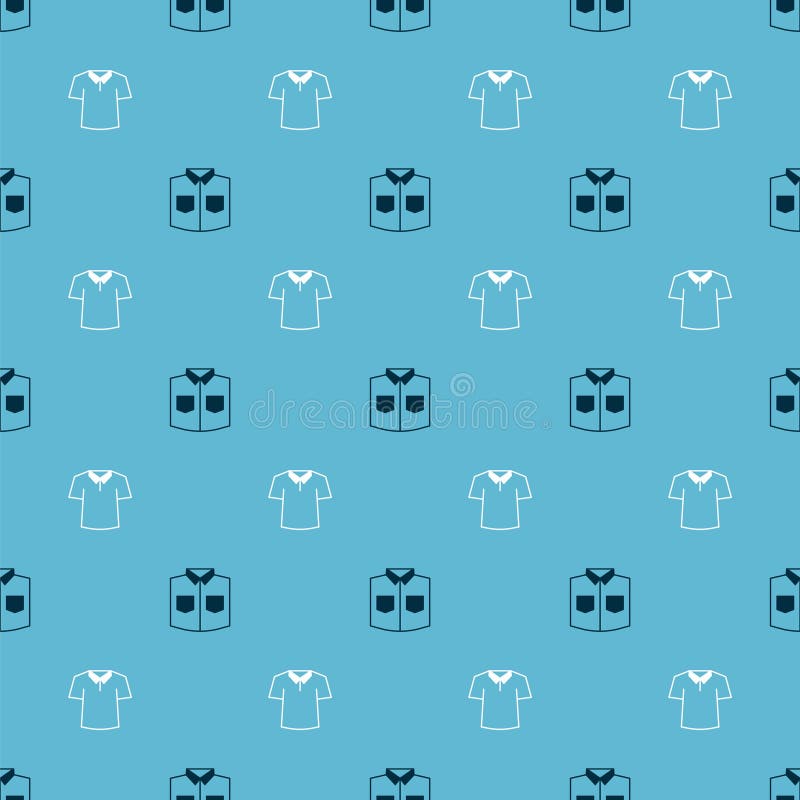 Set Shirt and on Seamless Pattern. Vector Stock Vector - Illustration ...