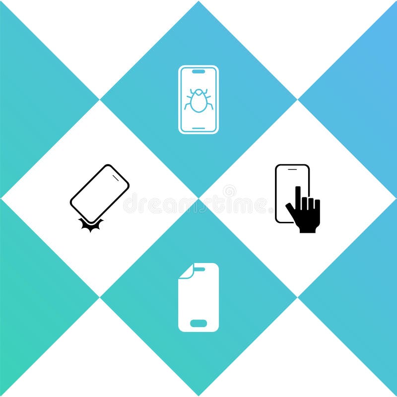 Set Shockproof Phone, Glass Screen Protector, System Bug Mobile and ...