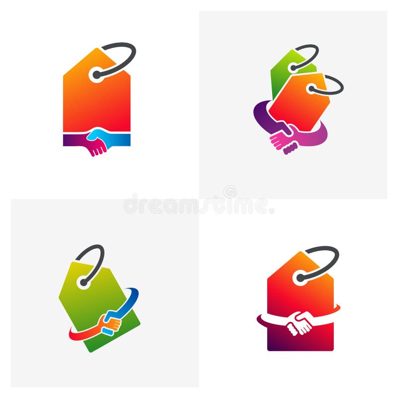Set of Shop Deal Logo Vector Template, Creative Deal Logo Design ...