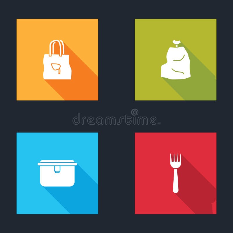 Set Shopping Bag with Recycle, Garbage, Lunch Box and Disposable ... Set Shopping Bag with Recycle, Garbage, Lunch Box and Disposable ...