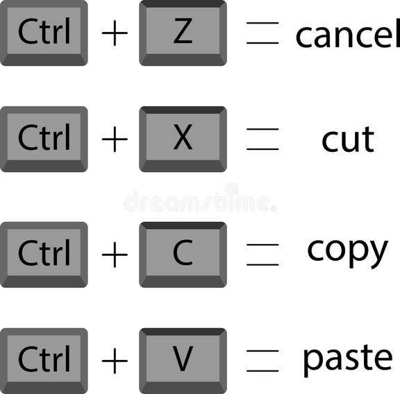 Set shortcuts icon stock vector. Illustration of letter - 59211413