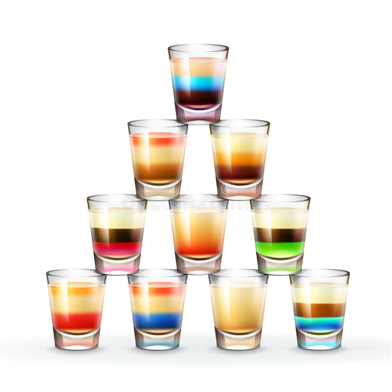Colorful Alcohol Shots