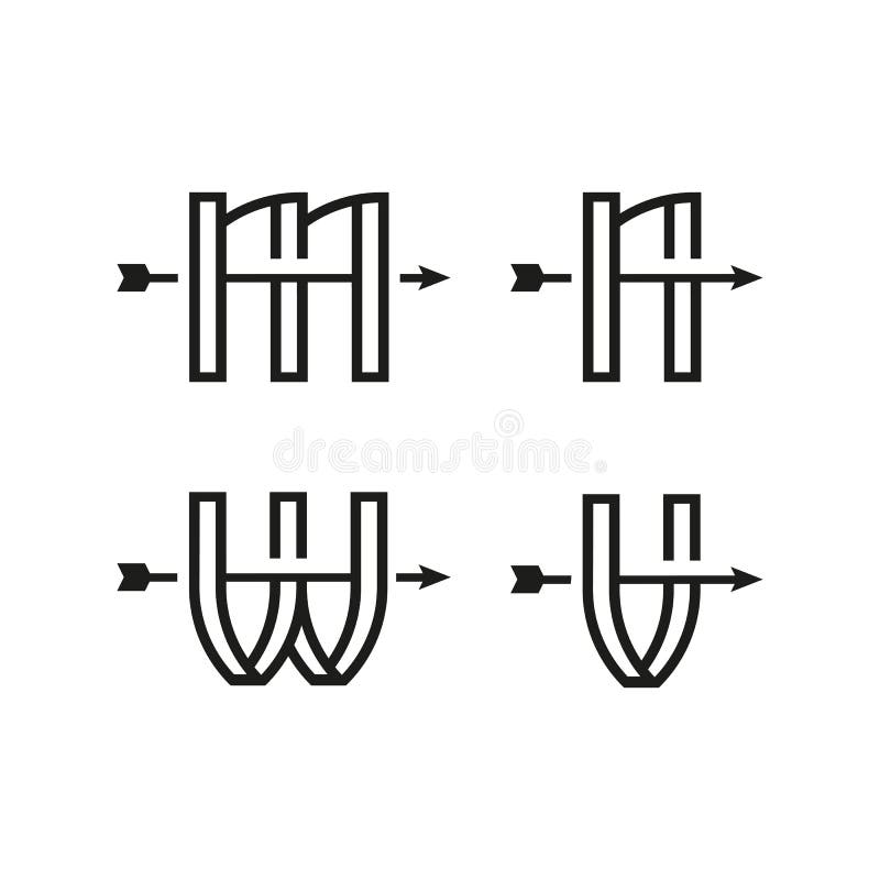 Set of Sign in Classic Style Stock Vector - Illustration of font ...