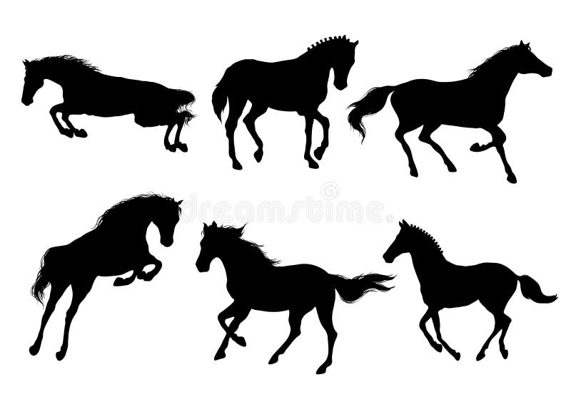 Running Colt Silhouette Stock Illustrations – 173 Running Colt ...