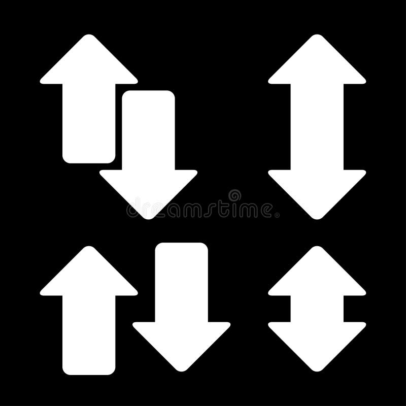 Set of silhouettes arrows. stock vector. Illustration of circle - 106132477