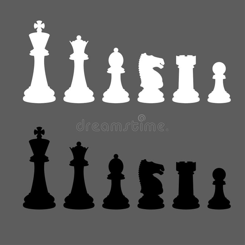 Vector chessmen shapes stock vector. Illustration of competition - 58523607