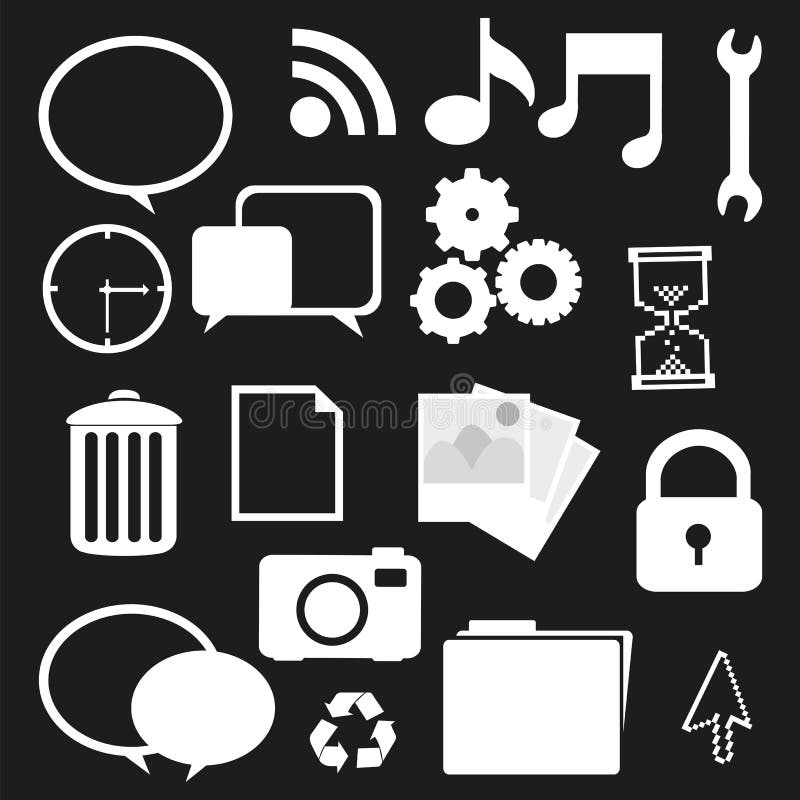Set of silhouettes icon stock vector. Illustration of globe - 25265717
