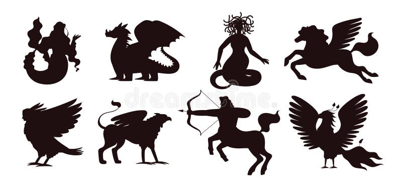 Flat Vector Greek Mythical Creatures Stock Illustrations – 53 Flat ...