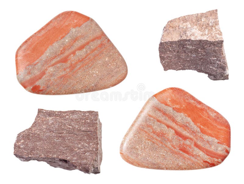Set of Siltstone Aleurite Stones Isolated Stock Photo - Image of ...