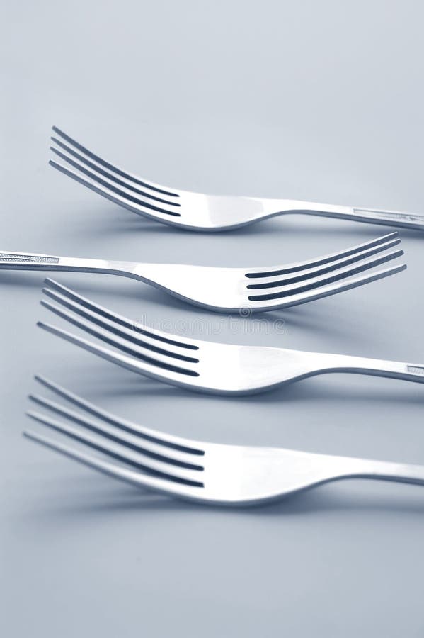 Set of silver forks stock photo. Image of clean, sharp - 3726258