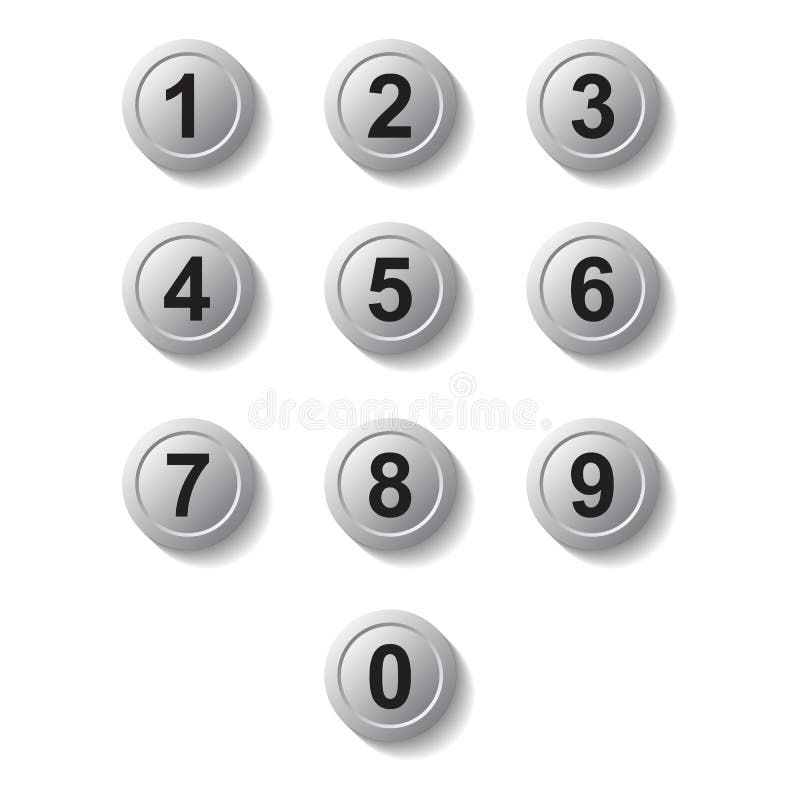 Number 9 Button with Colorful Polygon Pattern Stock Illustration ...