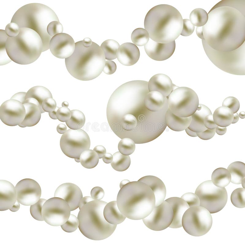 Set of Silver Pearl Wavy Lines. Eps 10 Stock Illustration ...