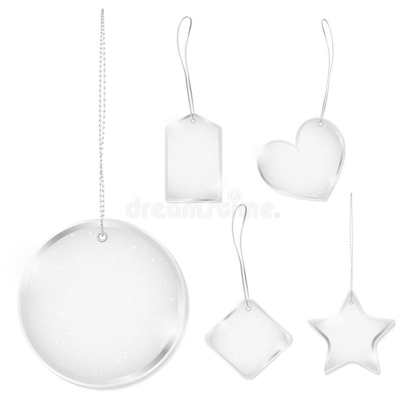 Set of Silver Shiny Price Tags Stock Vector - Illustration of glossy ...