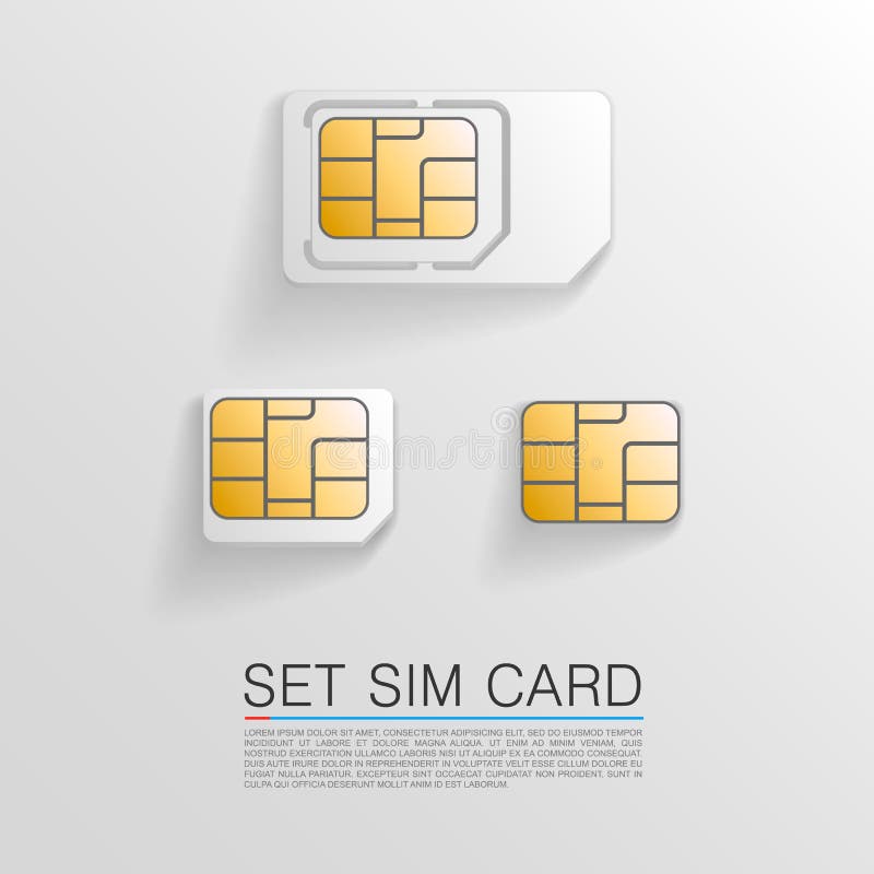 Set sim card stock vector. Illustration of network, design - 49472205