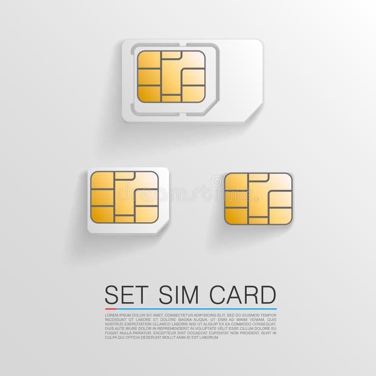 Set sim card stock vector. Illustration of network, design - 49472205
