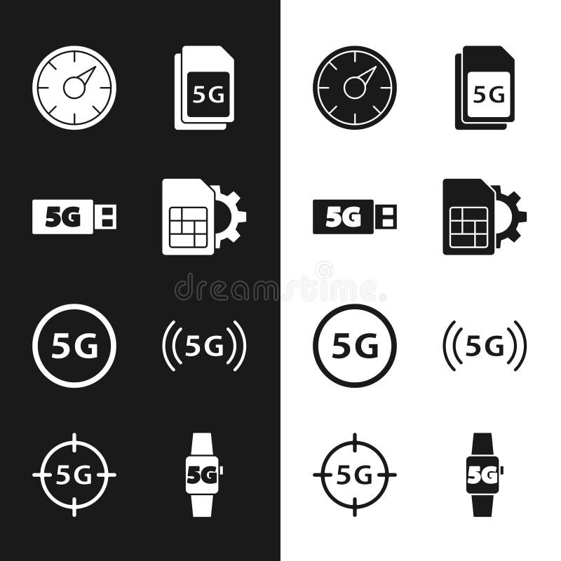 Set Sim Card Setting, 5G Modem, Digital Speed Meter, Card, Network ...