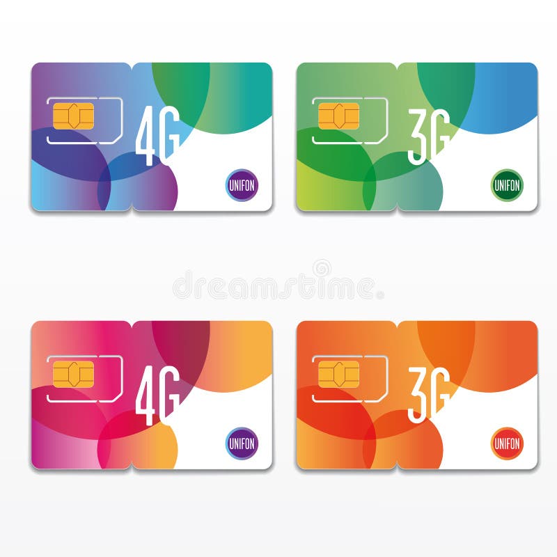 Set SIM cards stock vector. Illustration of cellular - 88274662