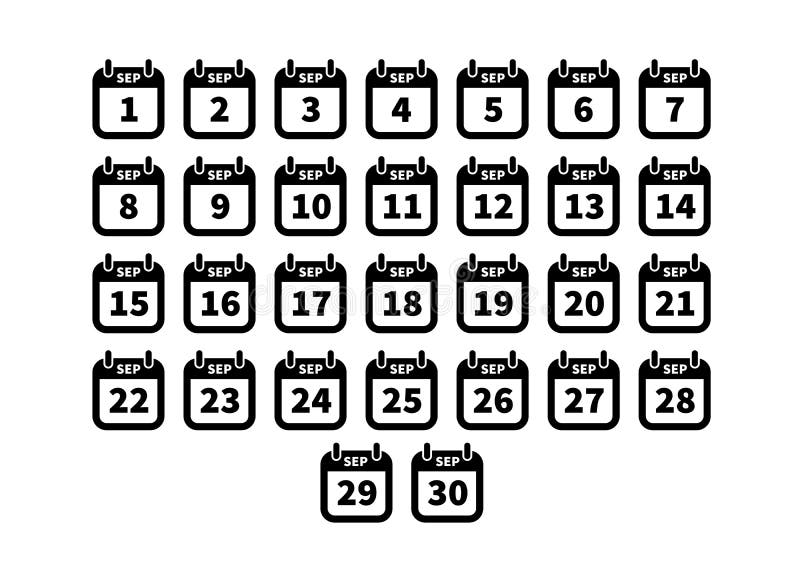 Simple Black Calendar Icons White Stock Illustrations – 2,410 Simple ...