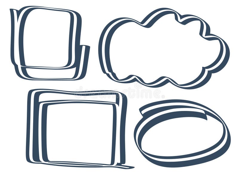 A Set of Simple Design Frames. Vector Stock Illustration - Illustration ...