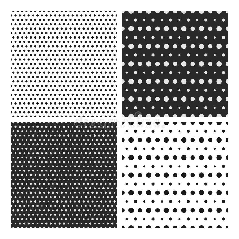 Set of Simple Dotted Patterns. Stock Vector - Illustration of fabric ...