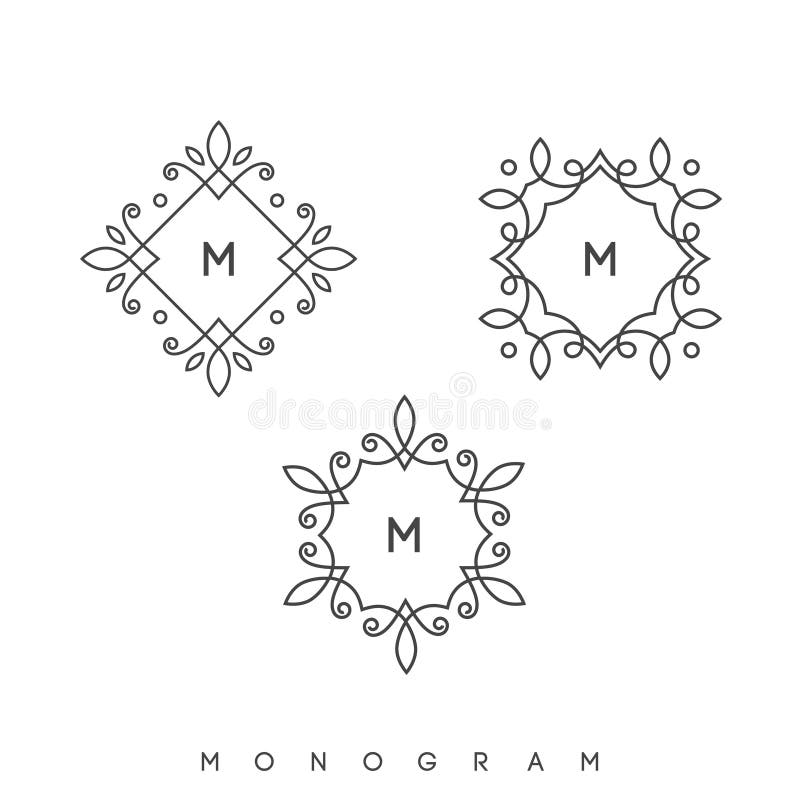 Set of Simple and Elegant Monogram Design Templates. Stock Vector ...
