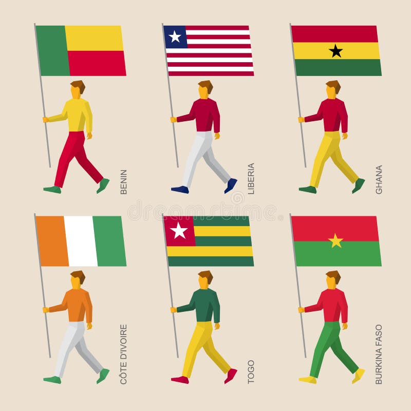 Set Of Flags African Countries All Africa Flag Stock Illustration