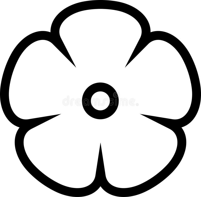 Set of Simple Flower Icon Illustration Stock Illustration - Illustration of element, summer ...