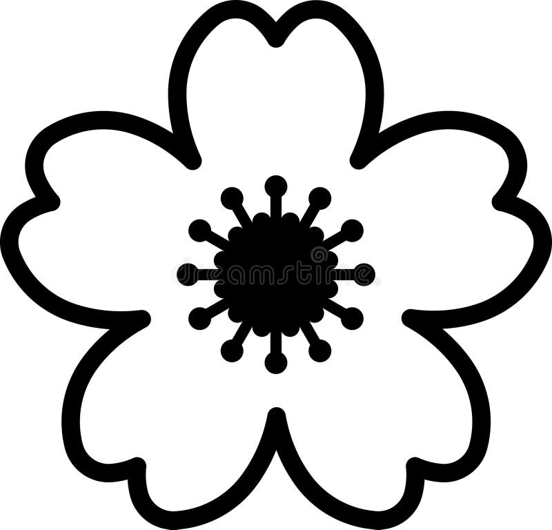 Set of Simple Flower Icon Illustration Stock Illustration ...