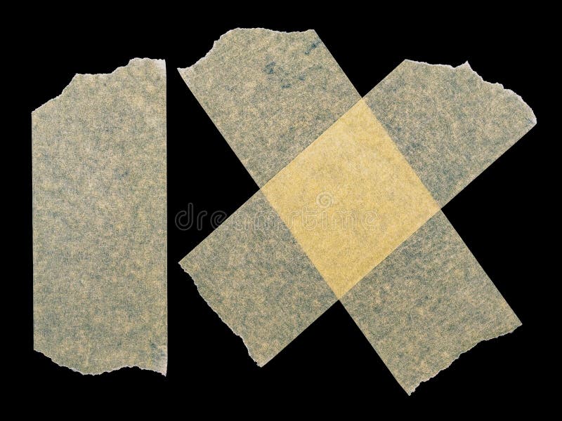 Set of Simple and Folded Cross of Pieces of Adhesive Tape Stock Image ...