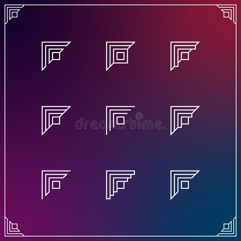 Border Corners Simple Stock Illustrations – 1,040 Border Corners Simple ...