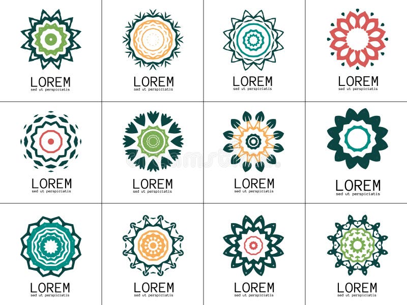 Set of Simple Geometric Logos. Stock Illustration - Illustration of ...