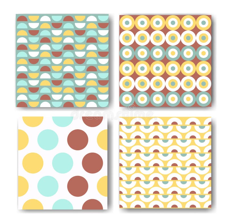 Set of Simple Geometric Patterns. Stock Illustration - Illustration of ...