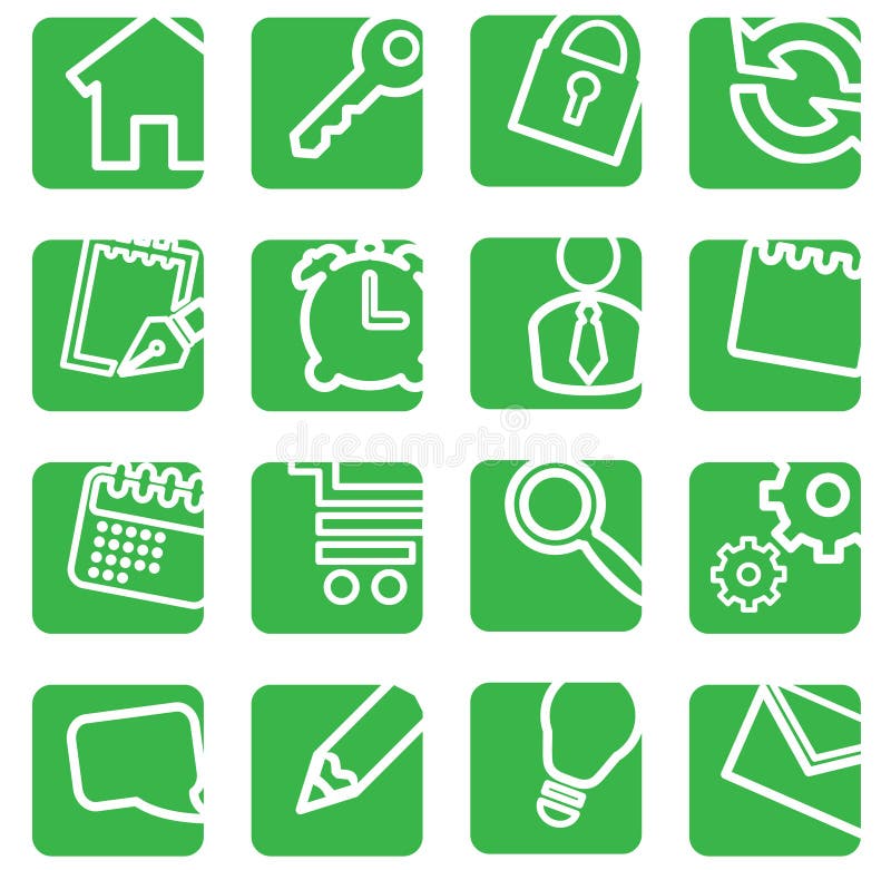 Simple Icons Office (vector) Stock Vector - Illustration of office ...