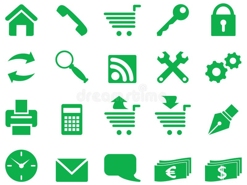 Green shipping icons stock vector. Illustration of geometric - 11160364