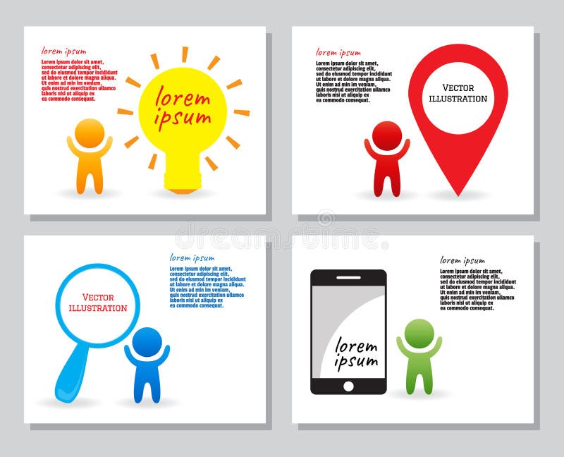 Set of Simple Infographics from Stylized Figure of Man. for ...