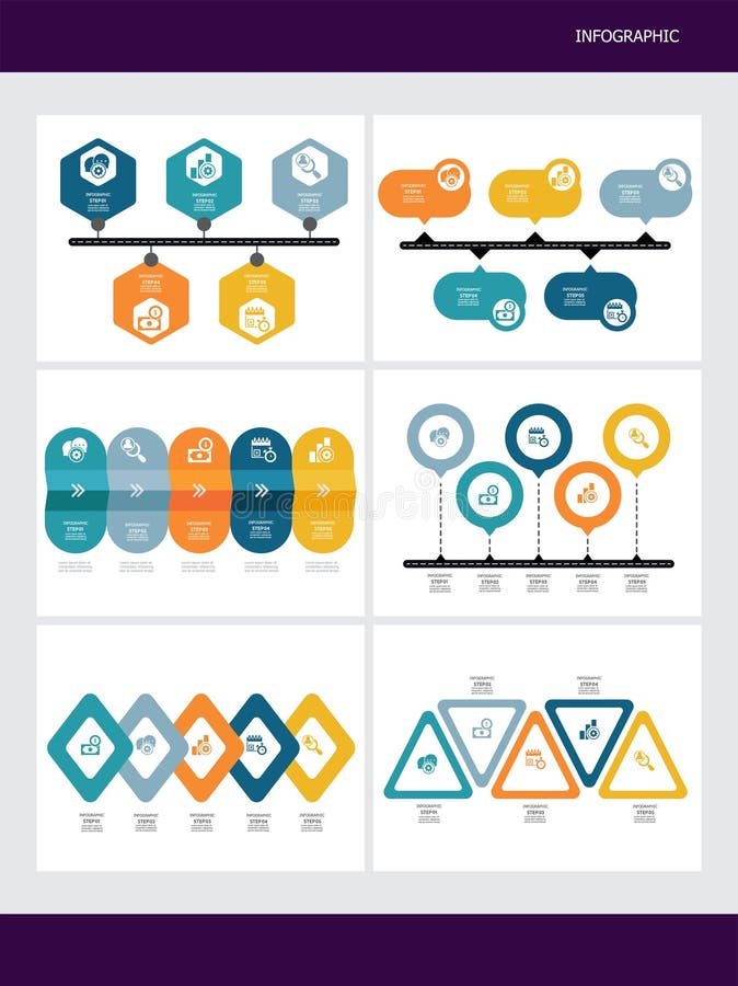 Simple infographics flat stock illustration. Illustration of doodle ...