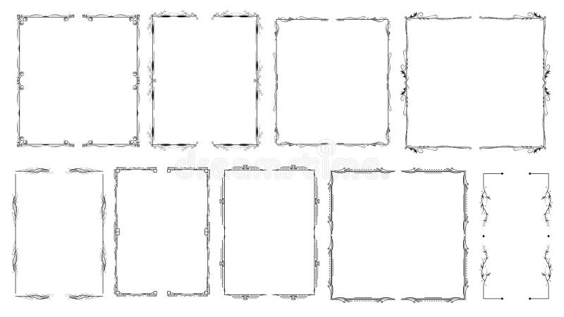 Set Simple Line Collection Different Doodle Brackets, Parentheses ...