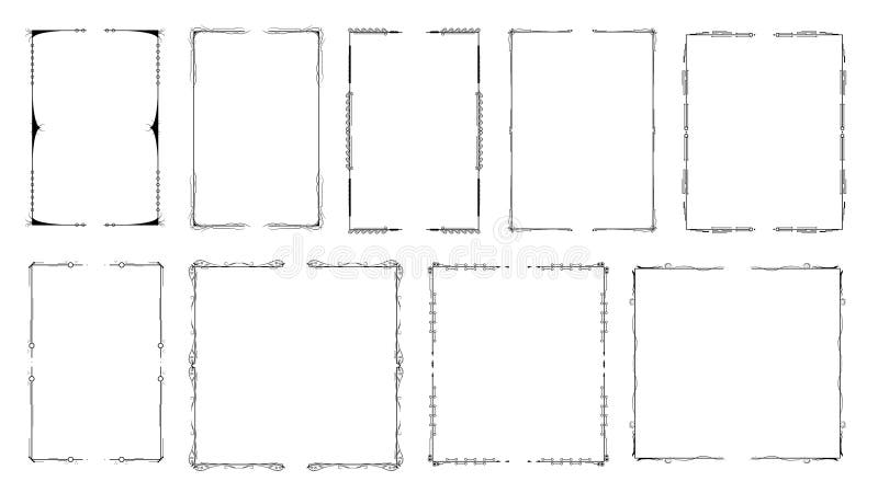 Set Simple Line Collection Different Doodle Brackets, Parentheses ...