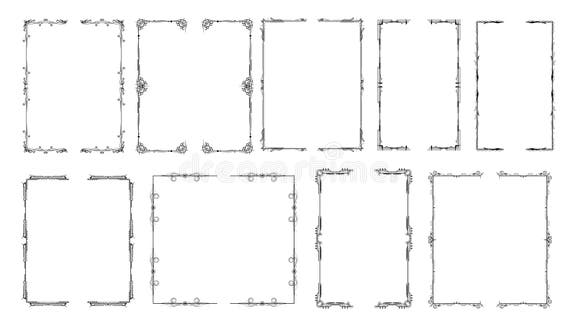 Set Simple Line Collection Different Doodle Brackets, Parentheses ...