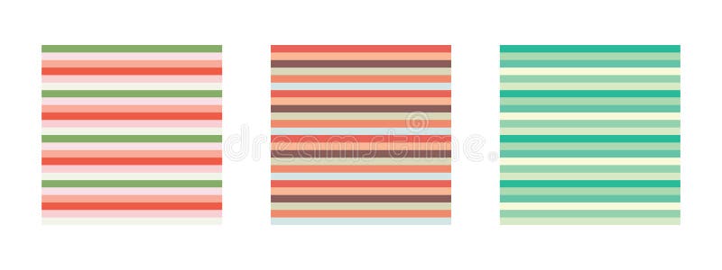 Set of Simple Patterns from Lines of Pastel Colors. Collection of ...