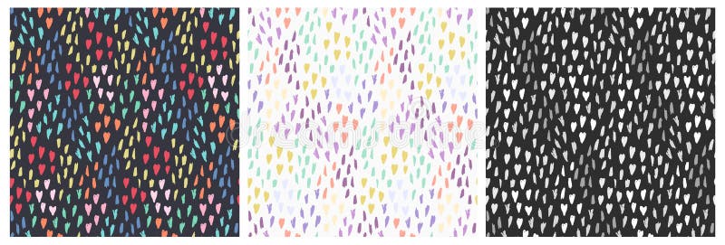 Set of Simple Patterns with Mess of Dot and Shapes Stock Vector ...