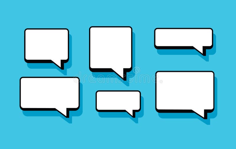 Set of Simple Speech Bubbles Vector Illustration Stock Vector ...