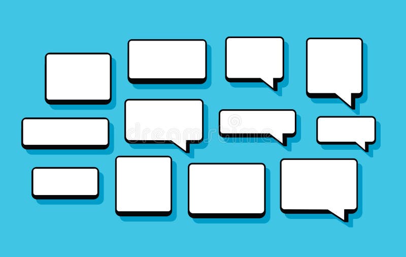 Set of Simple Speech Bubbles Vector Illustration Stock Vector ...