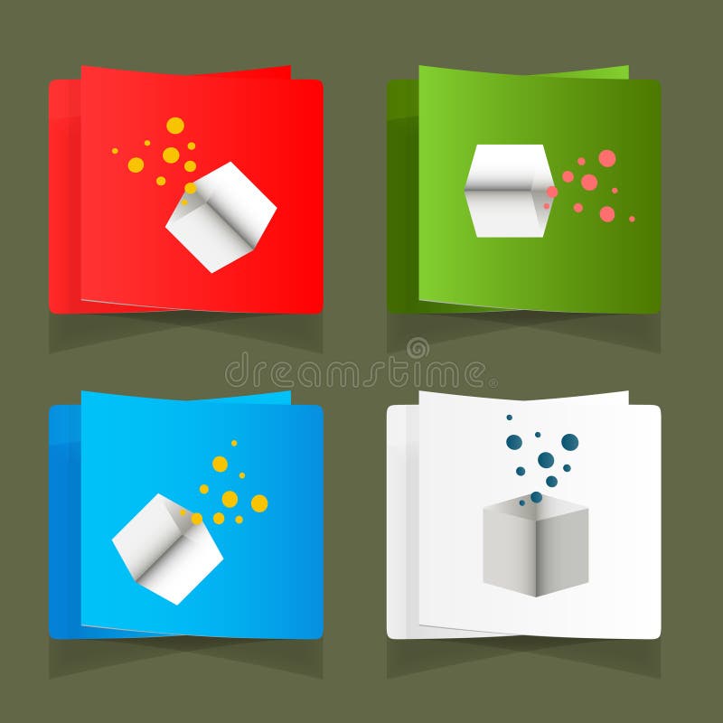 Set of Simple Square Packages for Packing Stock Vector - Illustration ...