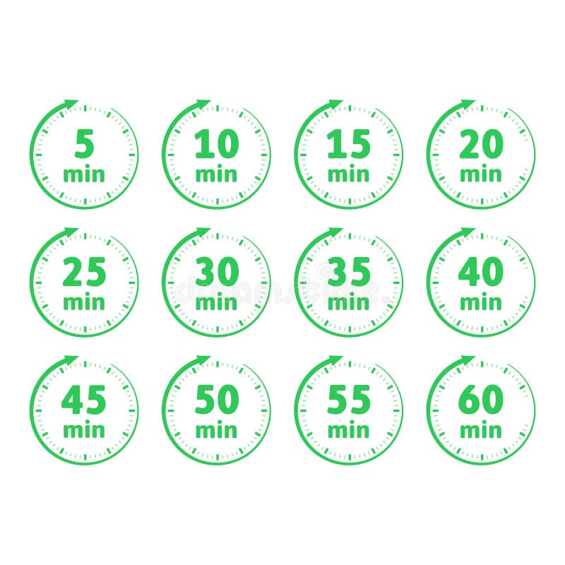 Set of Timers Simple Line Icons Stock Vector - Illustration of contour ...