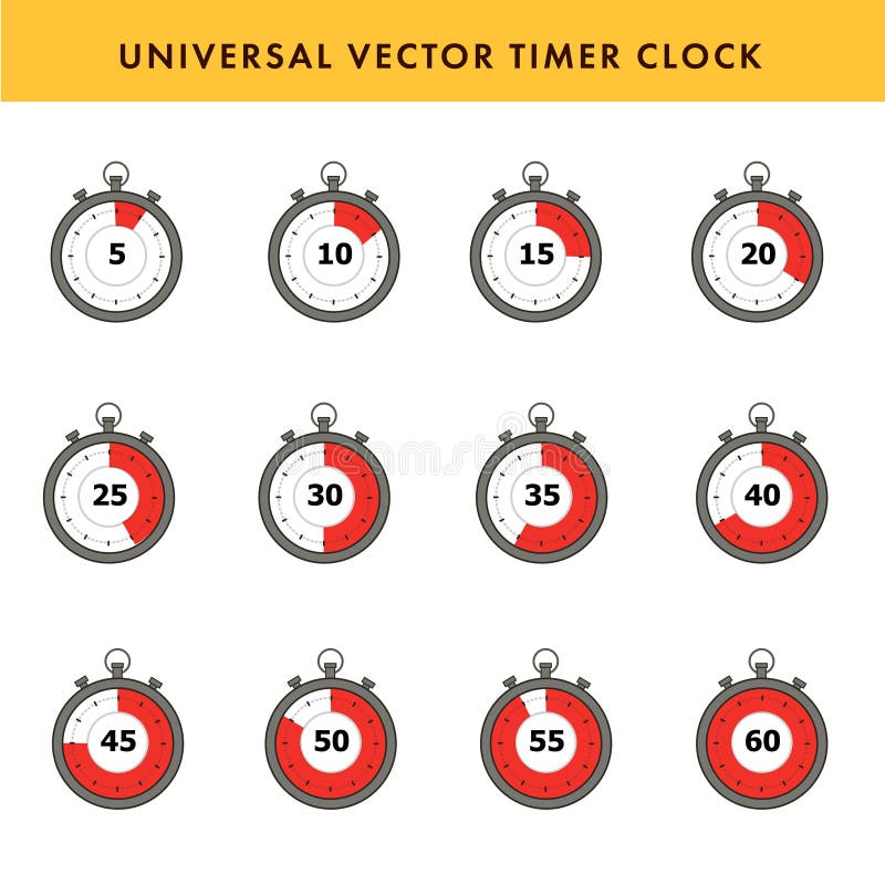 Set of simple timers. stock vector. Illustration of icon - 73191779