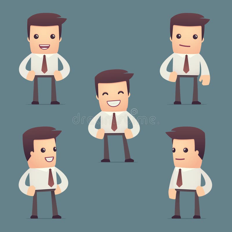 Set of Simple Universal Characters in Different Stock Vector ...