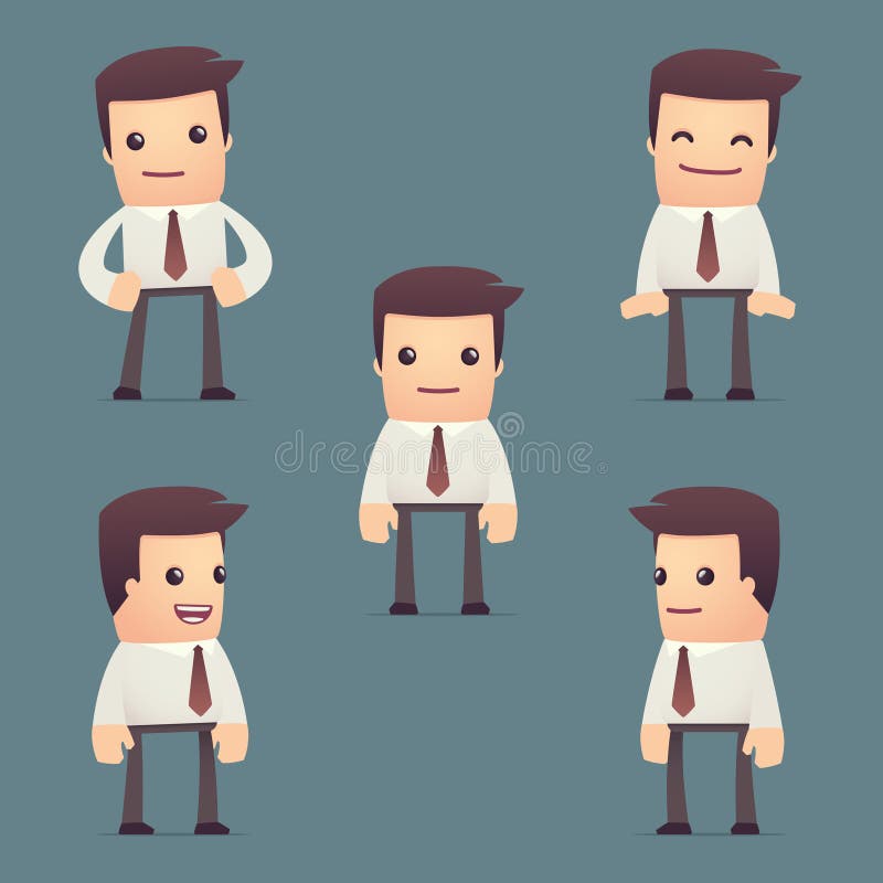 Set of Simple Universal Characters in Different Stock Vector ...